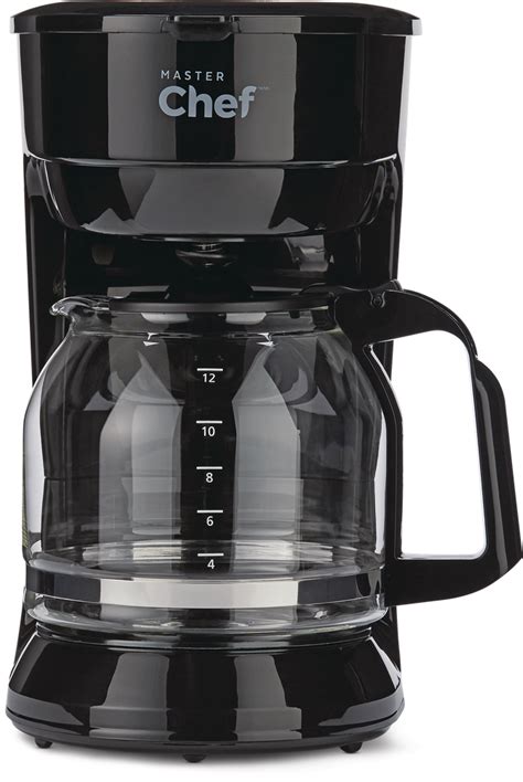 Master Chef Coffee Maker W Glass Carafe Black 12 Cups Canadian Tire