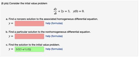 solved 6 pts consider the intial value problem dy 7 2y