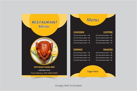 Шаблон дизайна меню ресторана Премиум векторы