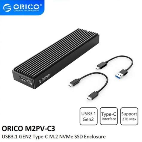 Jual Orico M 2 Nvme Ssd Enclosure M2pv C3 Bk Ep Type C Usb 3 1 Shopee Indonesia