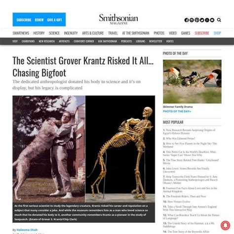 Resources The Scientist Grover Krantz Risked It All Chasing