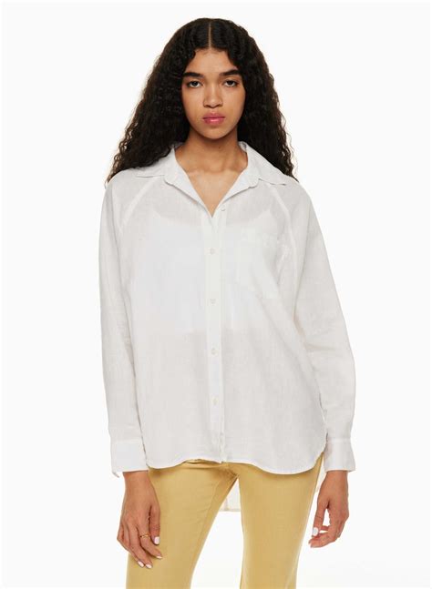 Wilfred Free Boyfriend Linen Shirt Aritzia Us