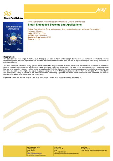 Pdf Smart Embedded Systems And Applications