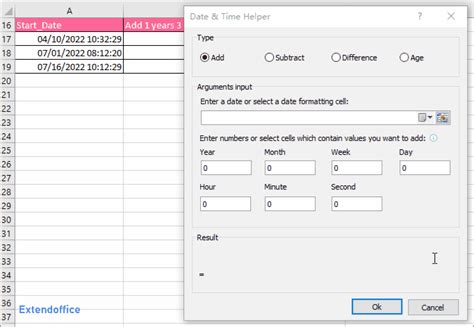 Excel Tutorial Datetime Calculation Calculate Difference Age Add