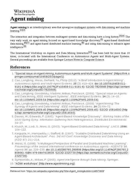 Agent Mining Pdf Agent Based Model Data Mining