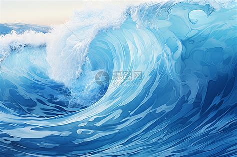海上汹涌的浪花插画图片下载 正版图片600945586 摄图网