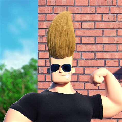 Johnny Bravo With Black Hair
