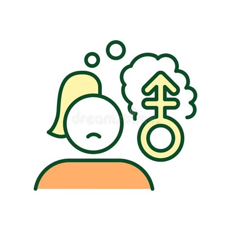 Biased View Of Androgyny Rgb Color Icon Stock Vector Illustration Of