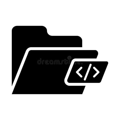 Coding Folder Icon Stock Vector Illustration Of Vector 376223918