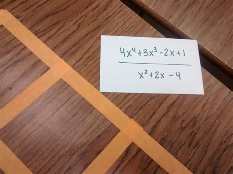 Math Love Dividing Polynomials Using The Box Method