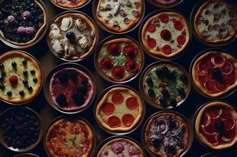 premium ai image many different types of pizza neural network ai