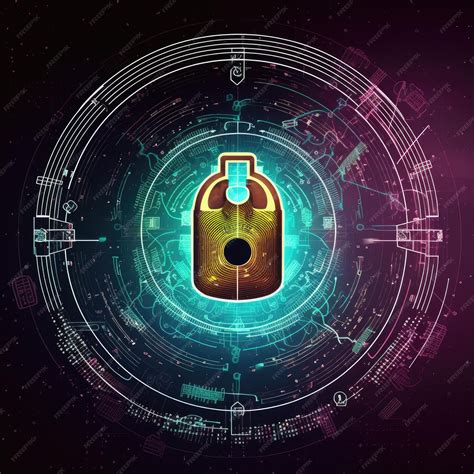 Premium Ai Image Digital Illustration Of Virtual Lock Generative Ai
