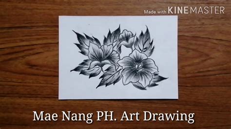 สอนวาดภาพ วาดภาพแรเงาดอกไม้ แม่นางสอนวาดภาพ Youtube