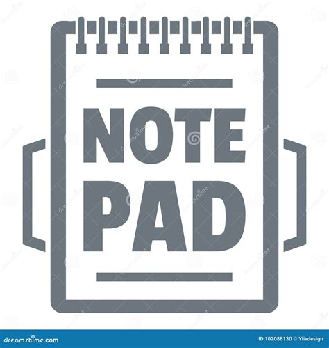 Notepad Logo Vintage Style Stock Vector Illustration Of Interesting Write 102088130