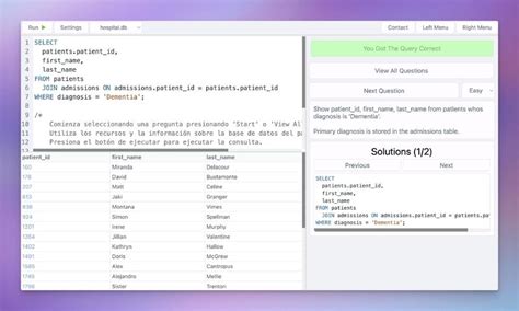 ¡ejercicios interactivos para aprender sql es gratuito de fácil a experto 50 retos a superar →