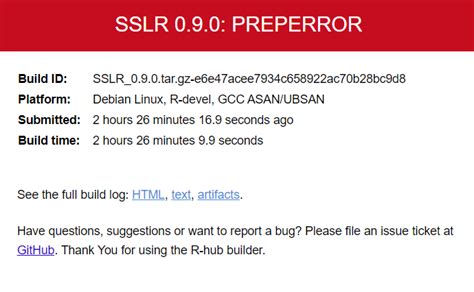 Preperror Debian Linux R Devel Gcc Asanubsan · Issue 353 · R Hubrhub · Github