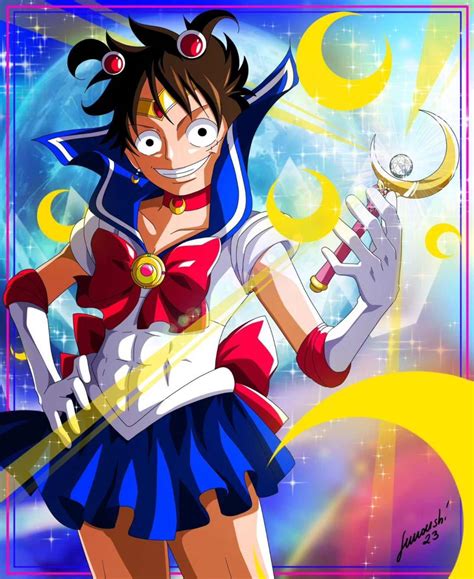 Sailor Moon Fanart Viste A Luffy De One Piece En Toda Una Sailor Scout