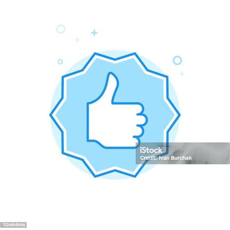 최대 엄지손가락 벡터 아이콘 기호 그림 기호 평면 투표 라이트 블루 단색 디자인입니다 편집 가능한 스트로크 개성 개념에 대한 스톡 벡터 아트 및 기타 이미지 Istock