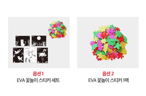 차이야 놀자 Eva 꽃놀이 스티커 활동지 세트 차이의 놀이