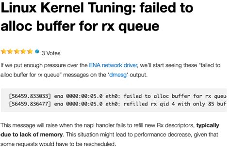 Linux Kernel Tuning Failed To Alloc Buffer For Rx Queue Hernan Vivani S Blog