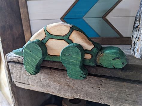 Turtle Shelf Sitter Adirondack Rustic Cabin Green Turtle Decor Etsy