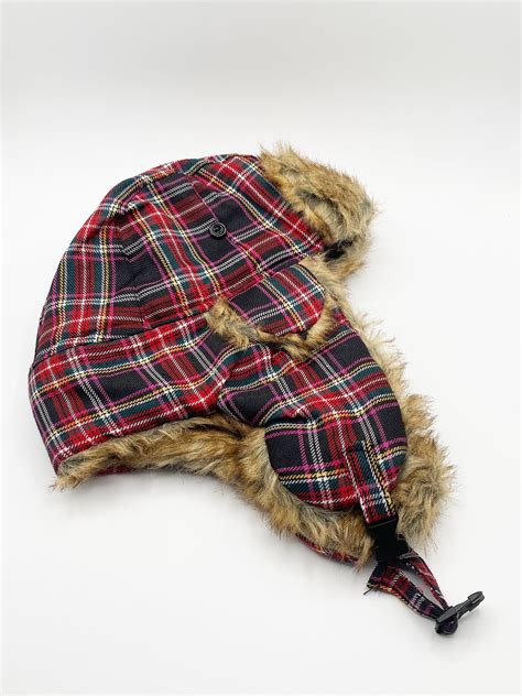 Hats Red Multi Trapper Hat Svnx