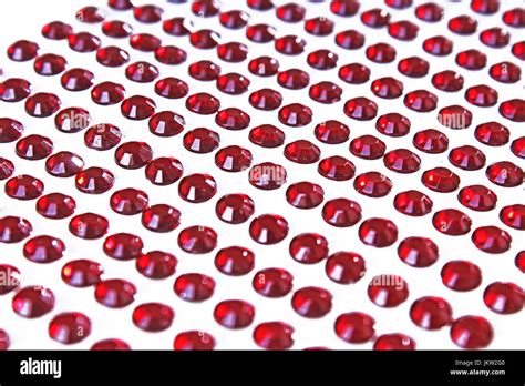 Rhinestone Background Round Shape Texture As Backdrop Isolated White