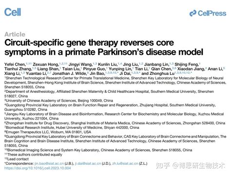 专家点评cell 路中华 戴辑 鲍进团队开发靶向神经调控策略为帕金森病干预带来新希望 知乎