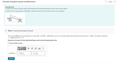 Solved Principle Of Angular Impulse And Momentum 2 Of 3