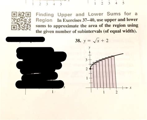 Solved Finding Upper And Lower Sums For A Region In