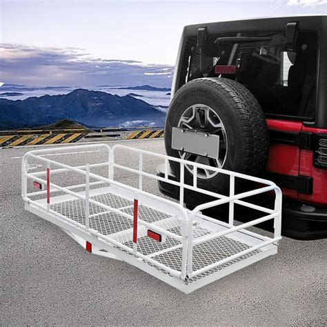 500 Lbs Heavy Duty Hitch Mount Cargo Carrier 60 X 24 X 14 4 Folding