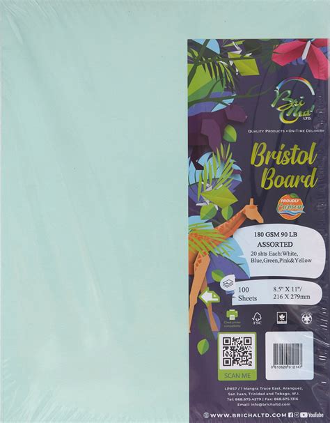 Bristol Boards Assorted Colour Pack Bricha Paper Products