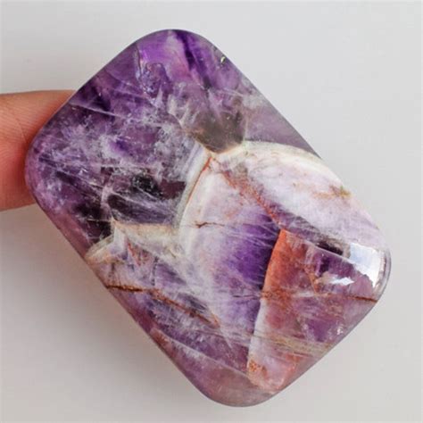 Natural Banded Amethyst Rectangle Cabochon Size 47x32x7 Mm Etsy