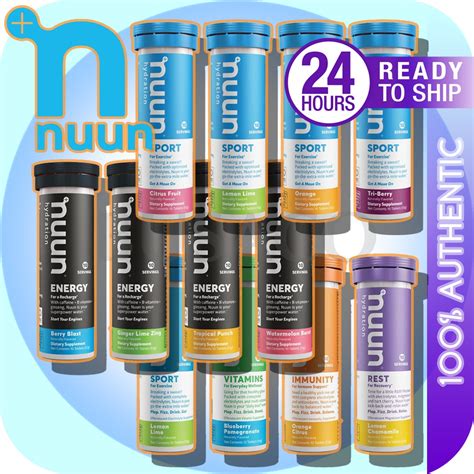 Nuun Sport Nuun Energy Nuun Complete Hydration Pack Electrolyte Rich Sports Drink Tablets