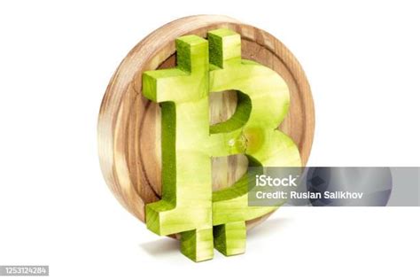 나무 비트 코인 기호 각진 보기 가상 암호 화폐 흰색에 고립 개념에 대한 스톡 사진 및 기타 이미지 개념 경제 광산업자 Istock