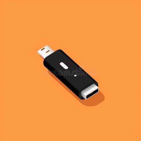 Flat Image Of A Bluetooth Adapter On An Orange Background Simple Vector Icon Of A Bluetooth
