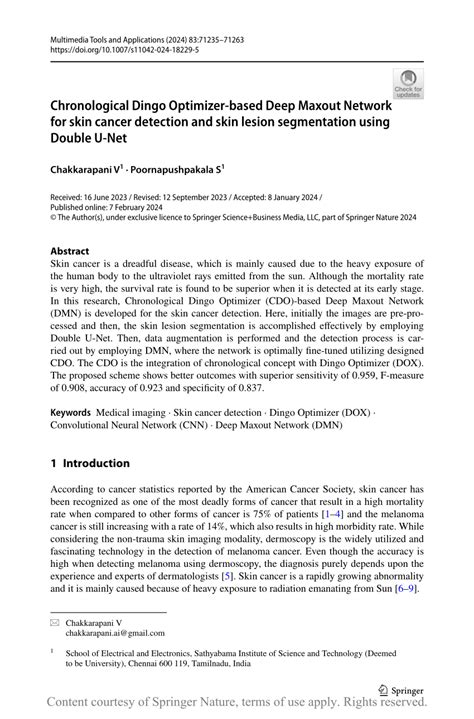 Chronological Dingo Optimizer Based Deep Maxout Network For Skin Cancer