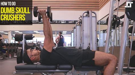 How To Do Dumbbell Skull Crusher Triceps Exercise Youtube