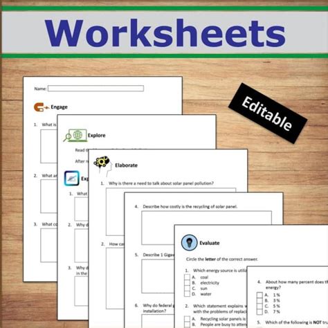 Solar Panel Pollution Video Lesson Handout Worksheet Earth Science