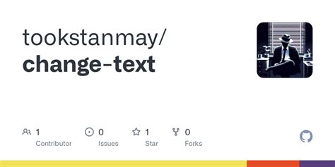 GitHub Tookstanmay Change Text
