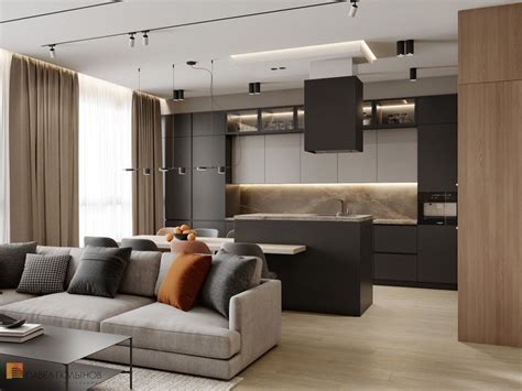 Фото интерьер кухни гостиной из проекта «ЖК «Сердце Столицы 124 кв м Arredamento