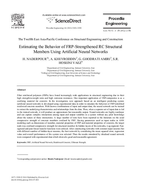 Pdf Neural Network Model For Frp Retrofitted Rc Members