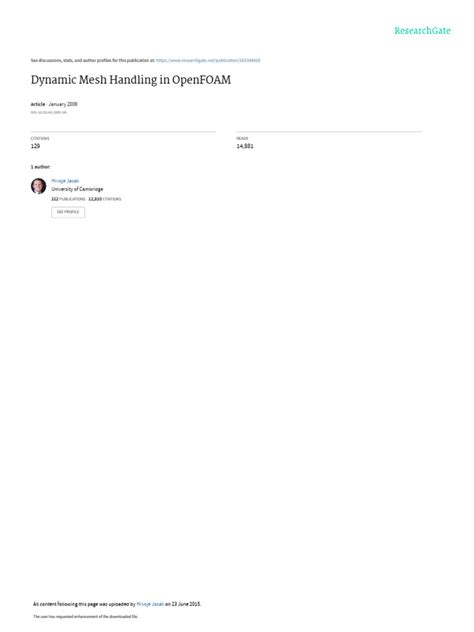 Dynamicmeshhandlinginopenfoam Pdf Fluid Dynamics Finite