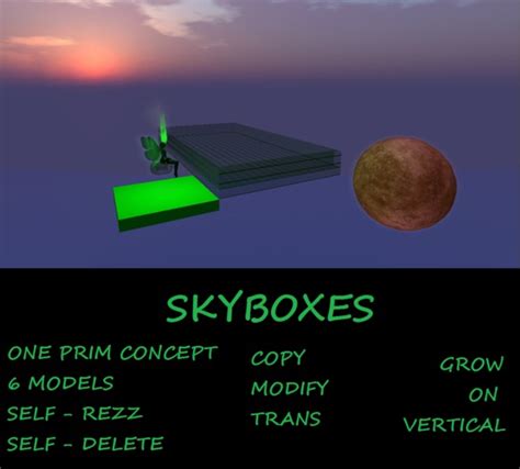 Second Life Marketplace One Prim Sky Platforms