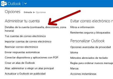 Pasos Para Cambiar La Contraseña De Outlook