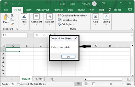 Excel 如何计算工作簿中可见工作表的数量 极客笔记
