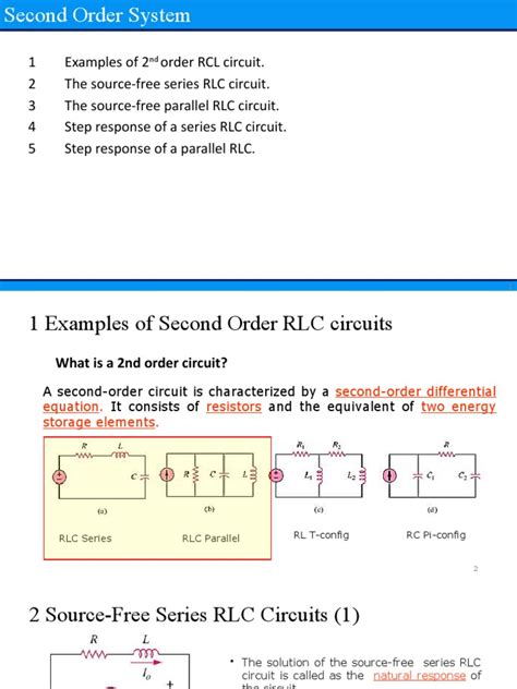 Second Order System Pdf Electrical Engineering Analog Circuits