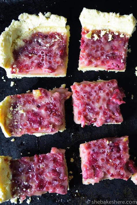 Lemon Raspberry Bars With Shortbread Crust She Bakes Here
