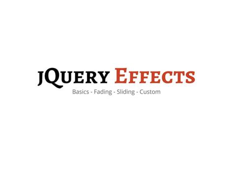 Jquery Effects Pdf