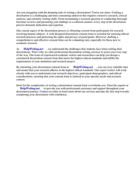 Sample Dissertation Consent Form Pdf Informed Consent Institutional Review Board